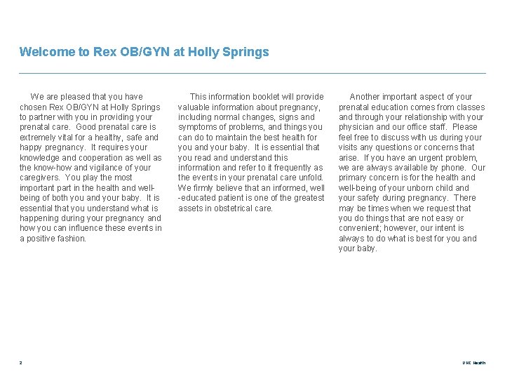 Welcome To Rex OBGYN at Holly Springs 1