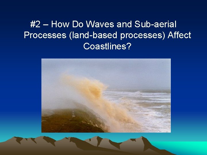 Cliff foot processes Define and Diagram Use website