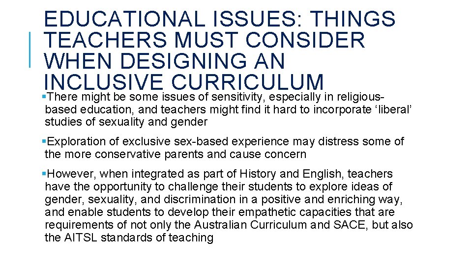 AN INTRODUCTION TO CREATING AN LGBTIQINCLUSIVE CLASSROOM CULTURE