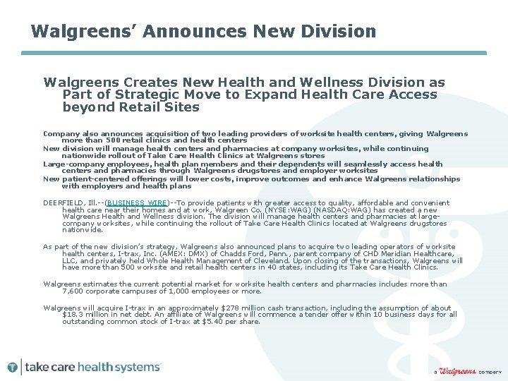 Benefits of a Healthy Workforce The Promise of