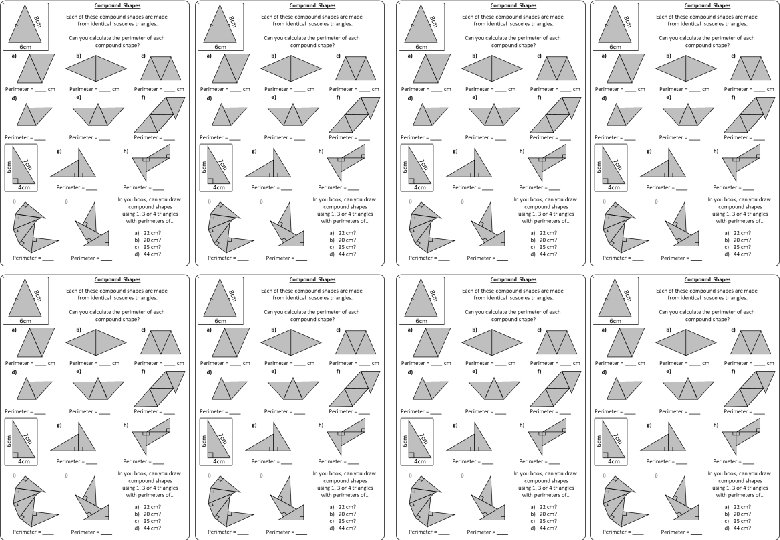 Compound Shapes Perimeter Worksheet A The worksheet is
