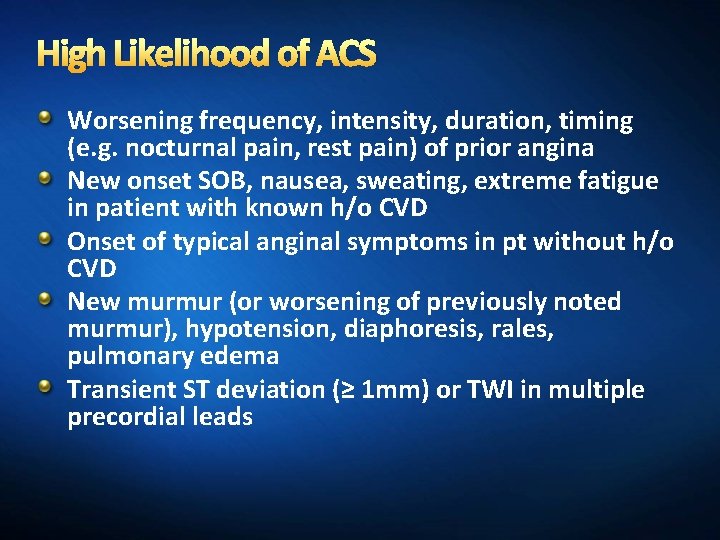 Chest Pain Evaluation Risk Assessment for Acute Coronary