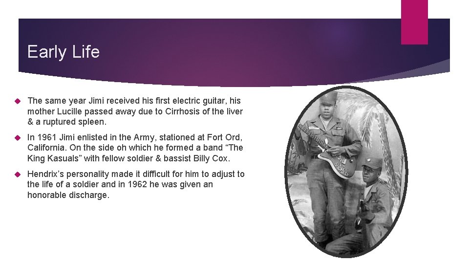 Jimi Hendrix 1942 1970 AYLA CASTANO Birth Johnny