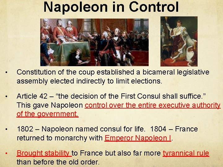 Ch 19 The Age of Napoleon Focus Question