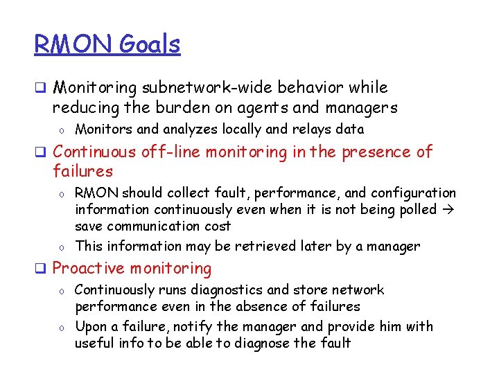 Remote Network Monitoring RMON Mani Subramanian Network Management