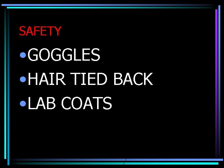 A LABORATORY EXAMINATION OF DOUBLE REPLACEMENT REACTION SAFETY