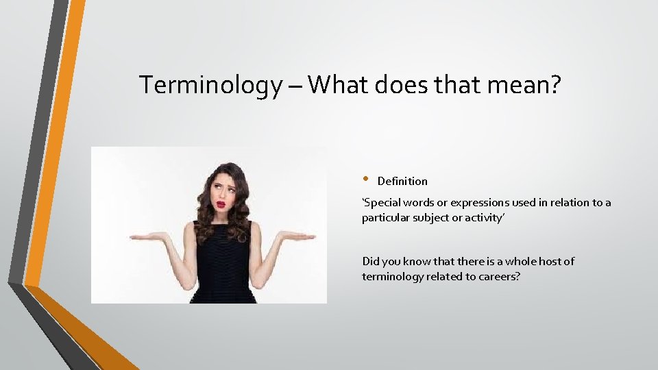 Introduction to Job Terminology Year 7 Careers PSHCE