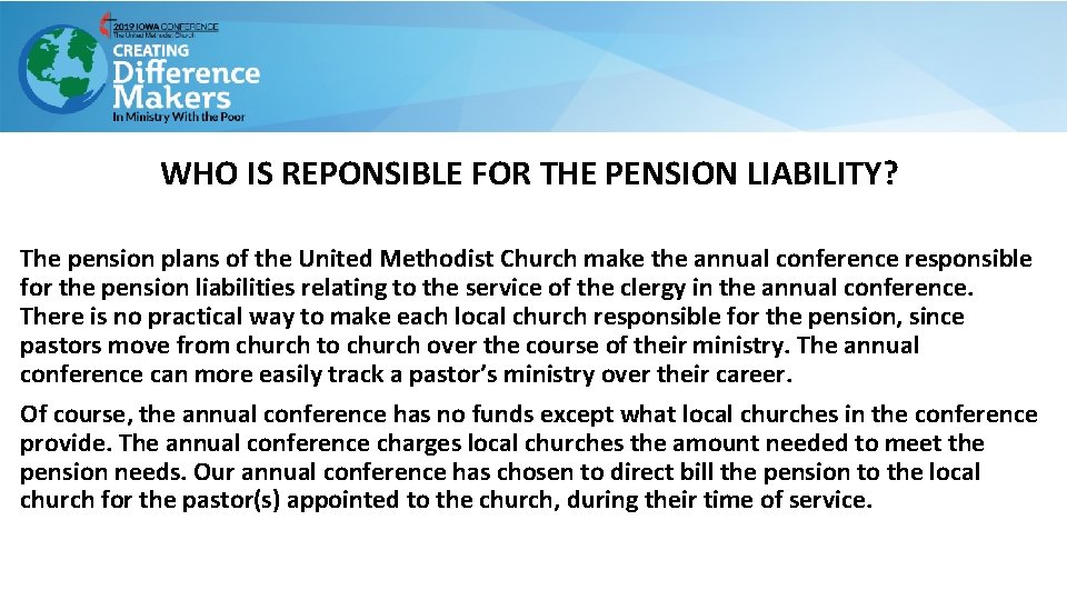 Board of Pensions and Health The 2019 General