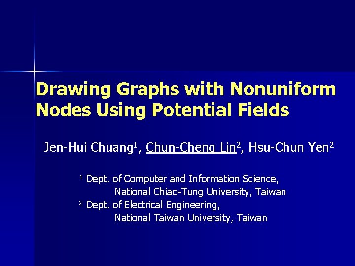 Drawing Graphs with Nonuniform Nodes Using Potential Fields