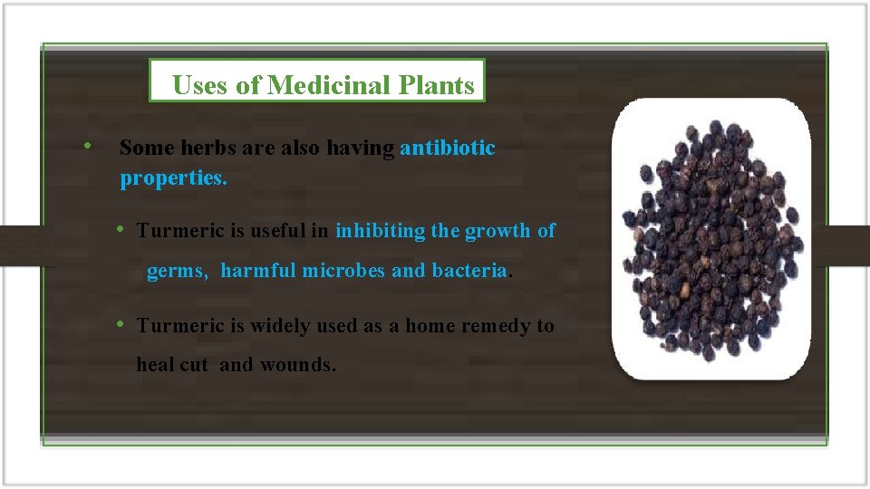 Uses of Medicinal Plants Introduction Treatment with medicinal