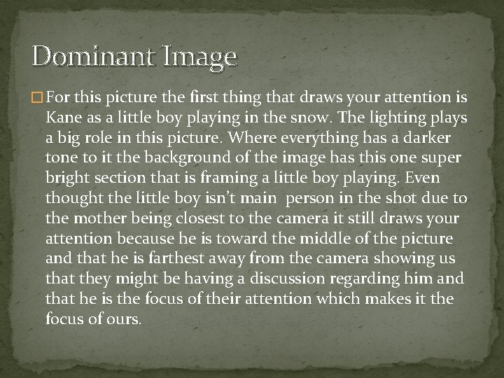 Still Image Analysis Alyssa Henderson 11316 Film studies