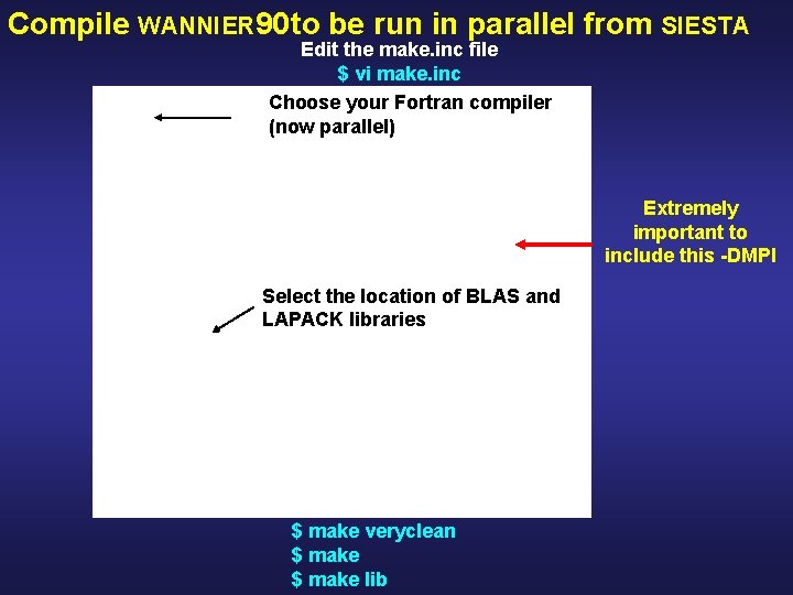 How to run WANNIER 90 directly from SIESTA
