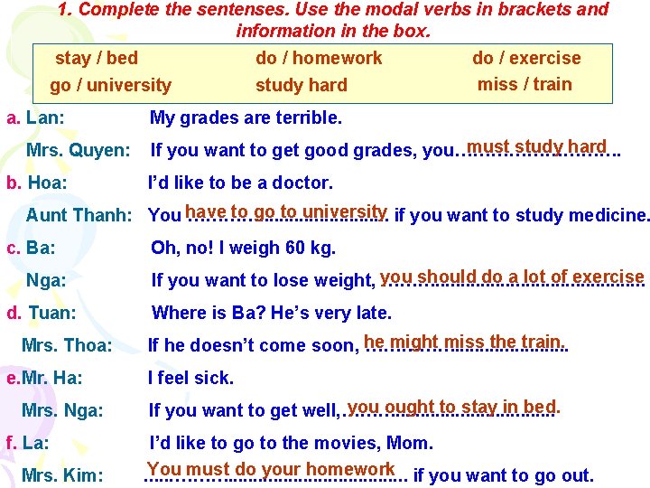 v Contents 1 Modal verbs with if 2