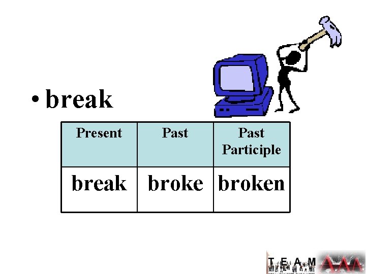 Irregular Verbs Self Assessment Materials COMMON IRREGULAR VERBS