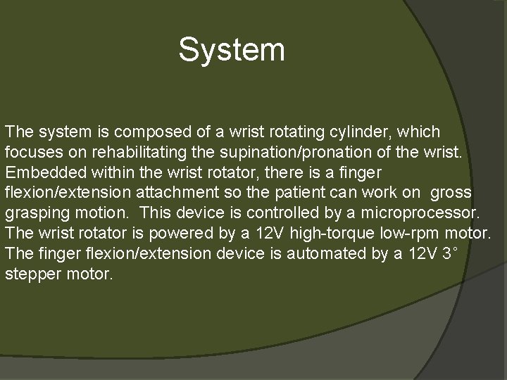 Device for acute rehabilitation of the paretic arm