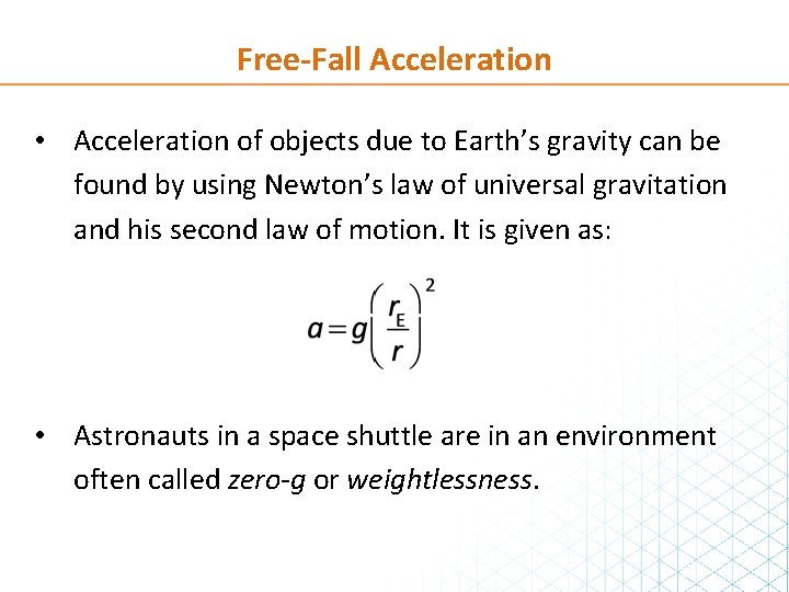 Lesson 2 Using the Law of Universal Gravitation