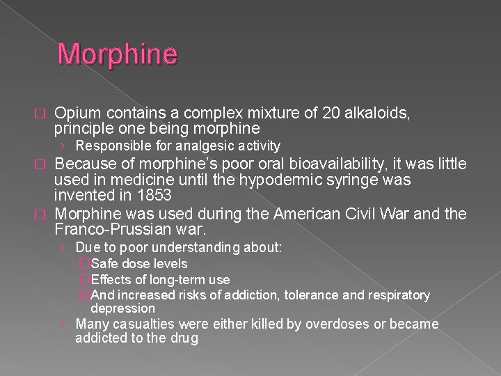 Opioid Analgesics Erica Y Ramirez Southern Methodist University