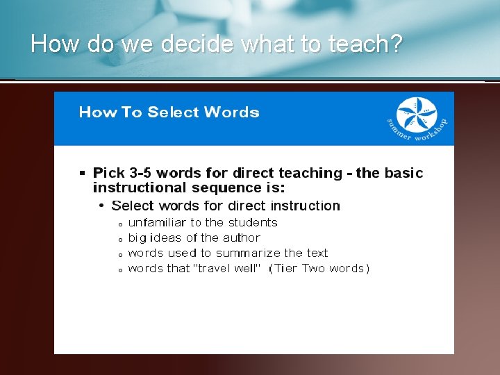 Vocabulary Activities How Important is Vocabulary and where