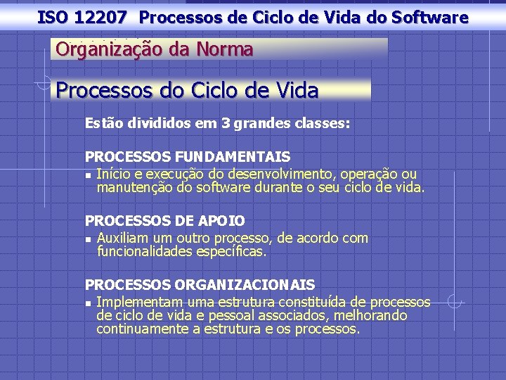 ISO 12207 Processos de Ciclo de Vida do
