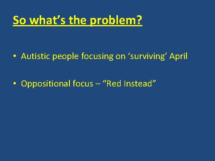 What Ill talk about Whats the problem with