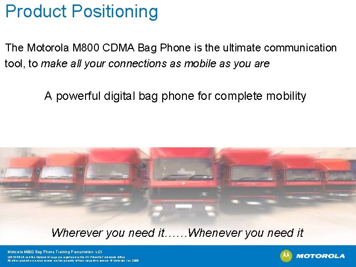 Motorola M 800 Bag Phone Analog Digital CDMA