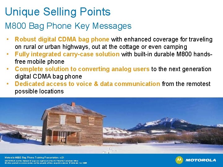 Motorola M 800 Bag Phone Analog Digital CDMA