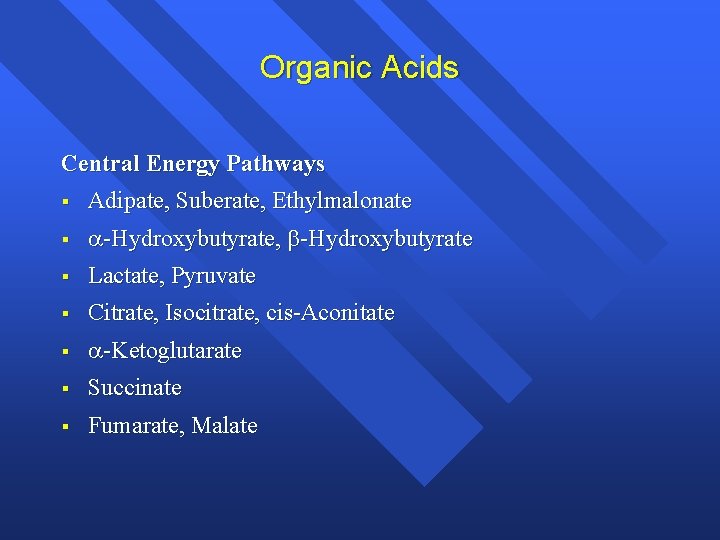 Profiling Nutrient Needs Organic Acids in Functional Assessment