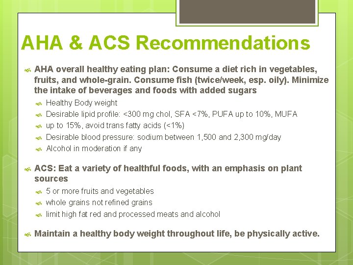 Module 2 4 Dietary Guidelines Recommendations By Jennifer