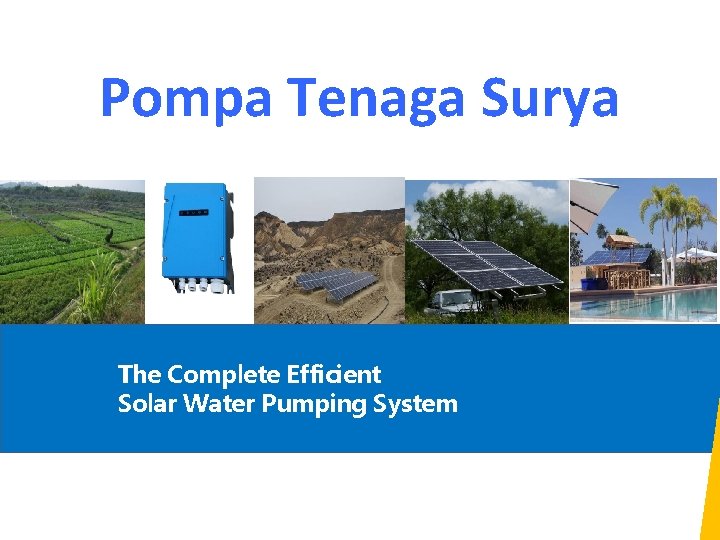 Pompa Tenaga Surya The Complete Efficient Solar Water