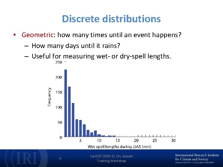 Statistical distributions and their relevance in climate Simon