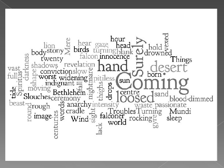 The second coming By william Butler Yeats Historical