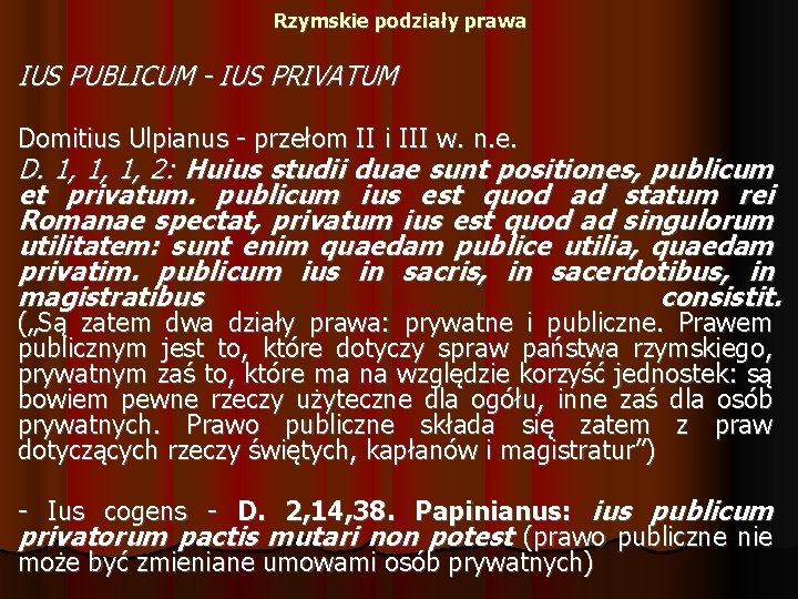 Prawo rzymskie II dr hab Jacek Wiewiorowski profesor