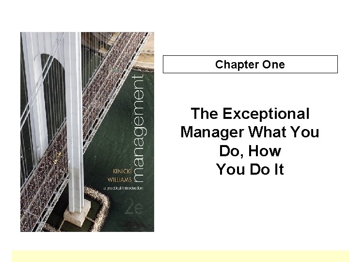 Chapter One The Exceptional Manager What You Do