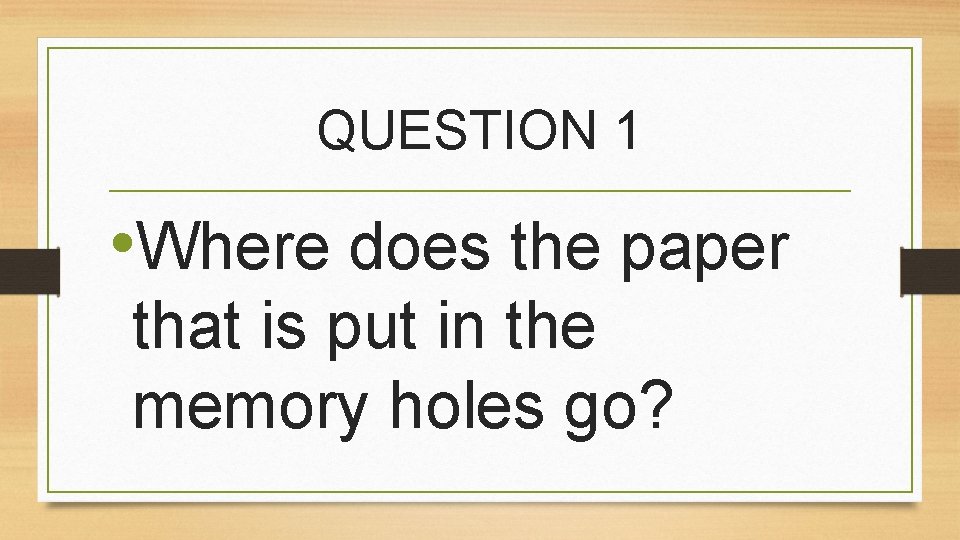 1984 READ ALONG QUESTIONS QUESTION 1 Where does