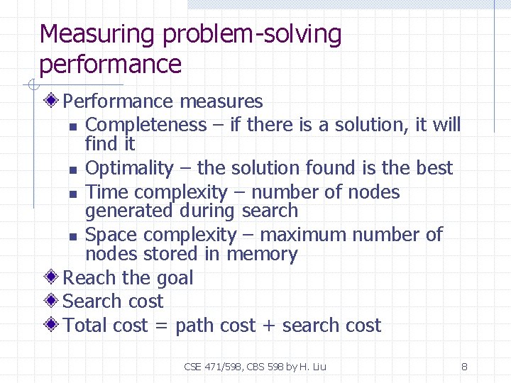 Problem Solving by Searching Chapter 3 Spring 2006