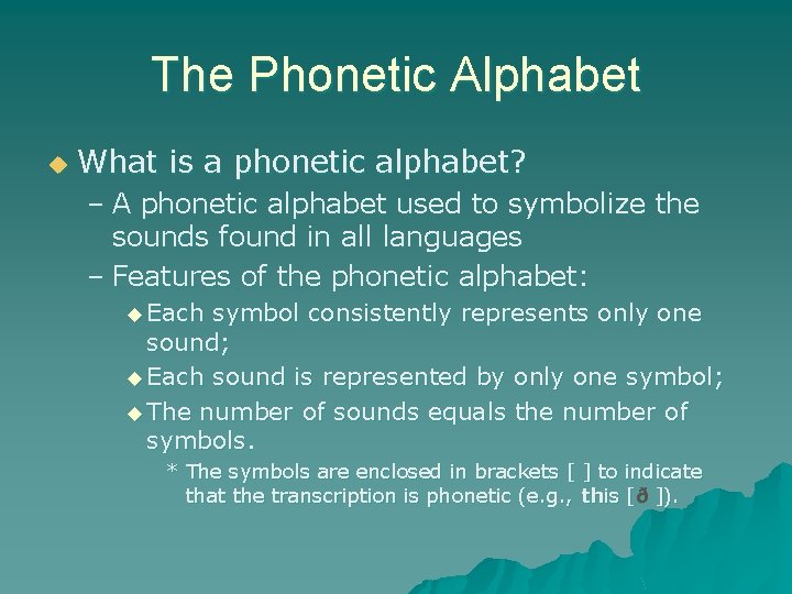 Phonetics Class 1 Chapter The phonetic alphabet u