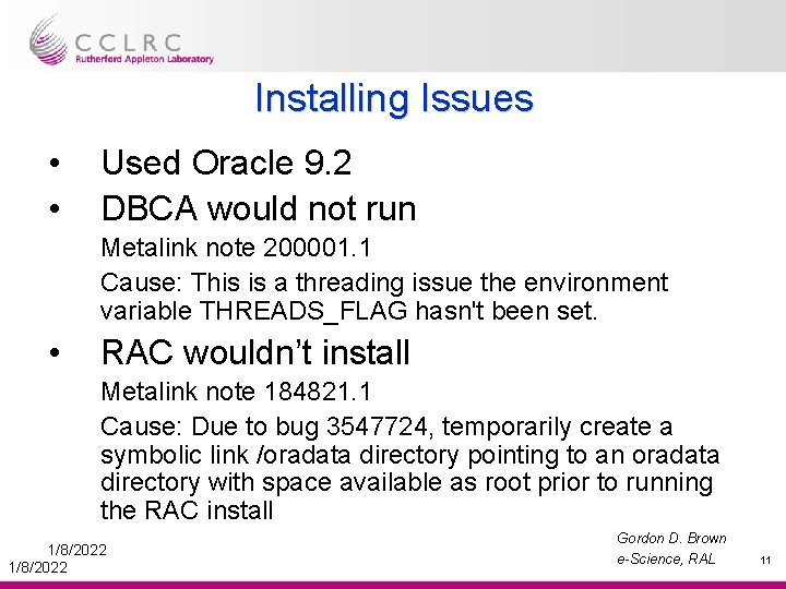 The Famous Five Managing a Five Node Oracle