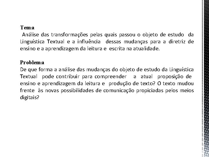 Lingustica Textual LINGUSTICA TEXTUAL PERSPECTIVAS PARA O ENSINO