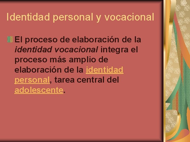 IDENTIDAD PERSONAL Qu es la identidad personal Cules