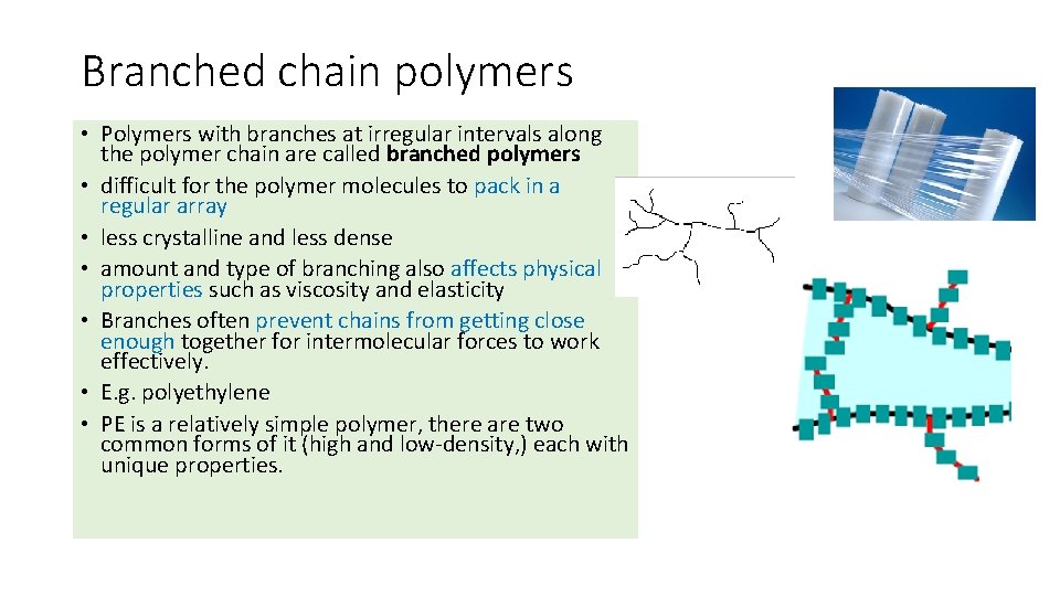 Polymers Introduction to Polymers Poly many mer unit