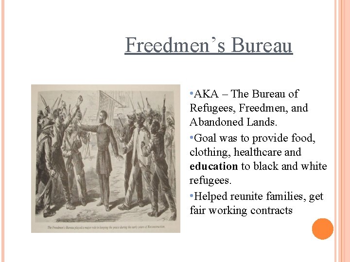Chapter 8 The Reconstruction Era 1865 1877 Sec