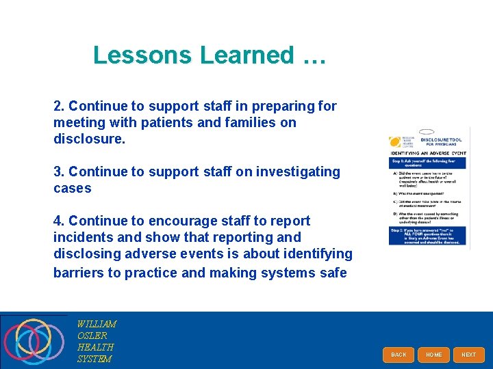 Tool for Building a Culture of Patient Safety