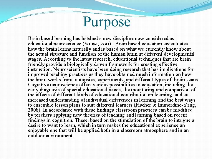 The Benefits of a Brain Compatible Education Ruby