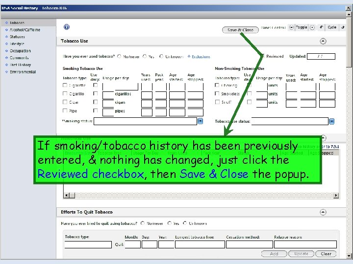 NEXTGEN TOBACCO STATUS DEMONSTRATION This demonstration reviews ...