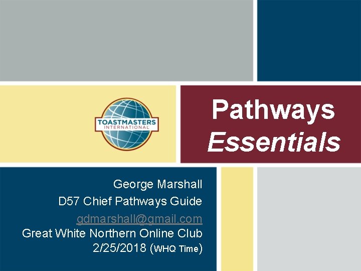 Pathways Essentials George Marshall D 57 Chief Pathways