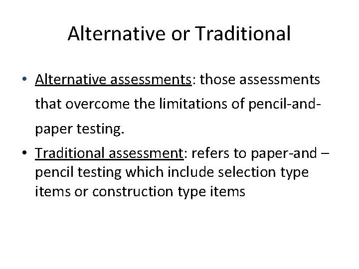 Basic concepts in Assessment and Evaluation Test Measurements
