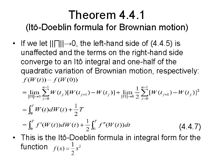 4 4 ItDoeblin Formula 4 4 1 Formula