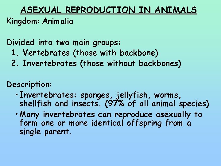 Cell Division And Reproduction We learned that cells