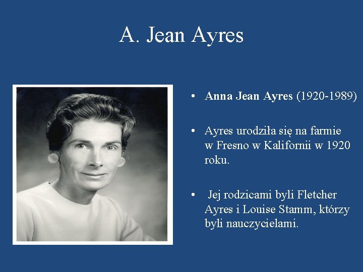 Teoria integracji sensorycznej Jean Ayres Metoda Integracji Sensorycznej