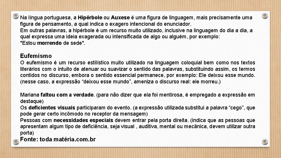 Figuras de linguagem 7 ano Rita A metfora